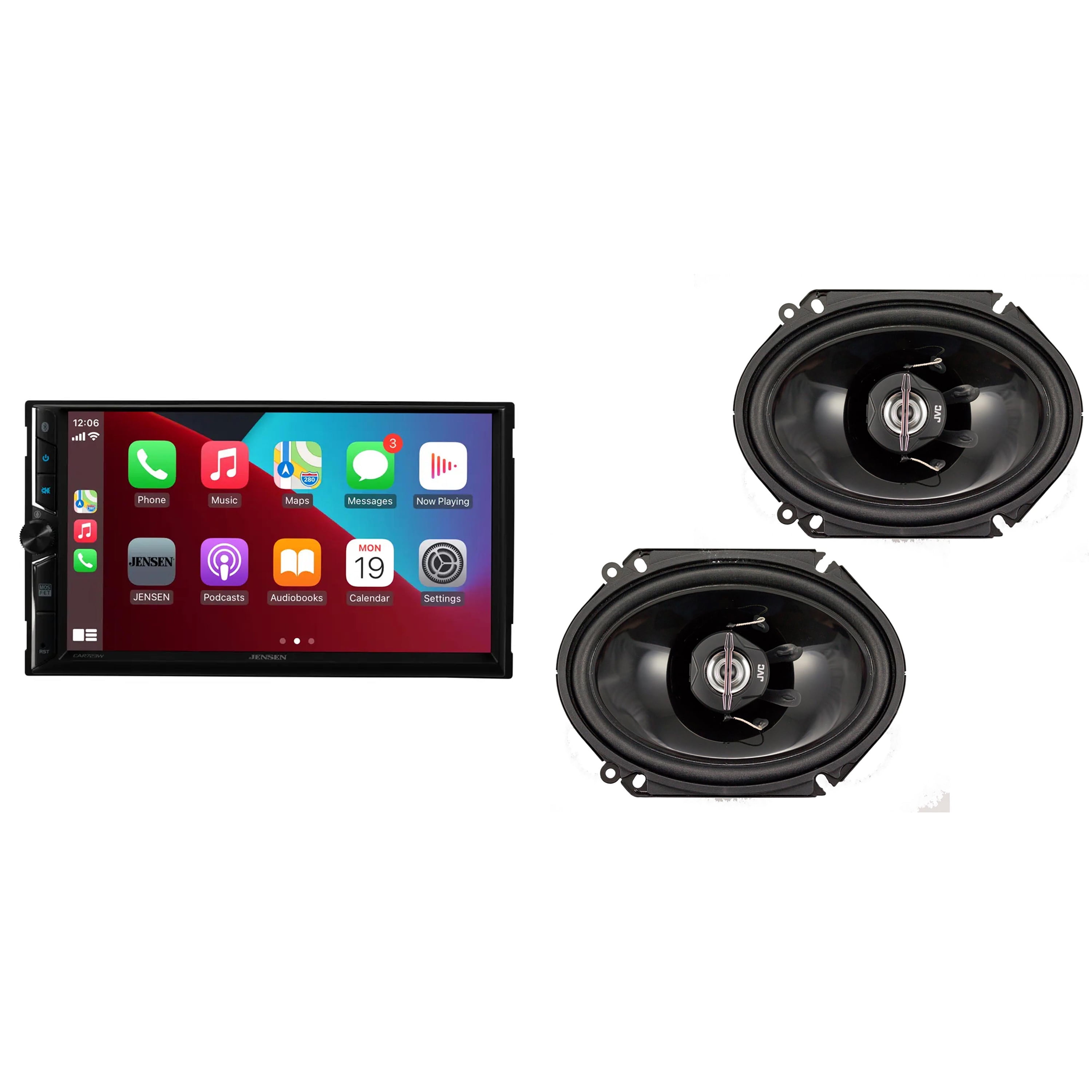 Jensen CAR723W 7" Touch Screen Digital Multimedia Receiver Wireless or ...