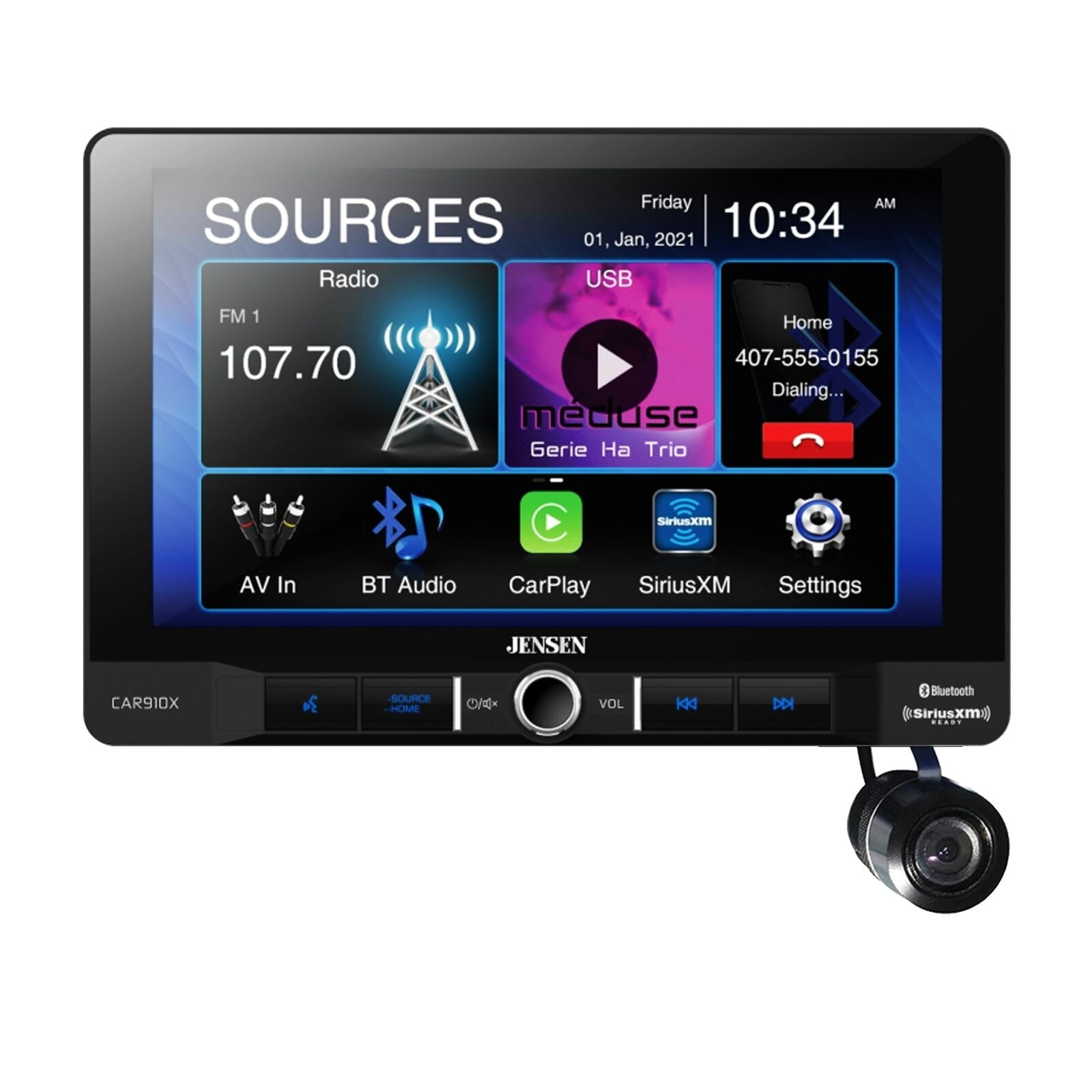 Jensen CAR910X 9″ Multimedia Receiver with Apple CarPlay Android Auto ...