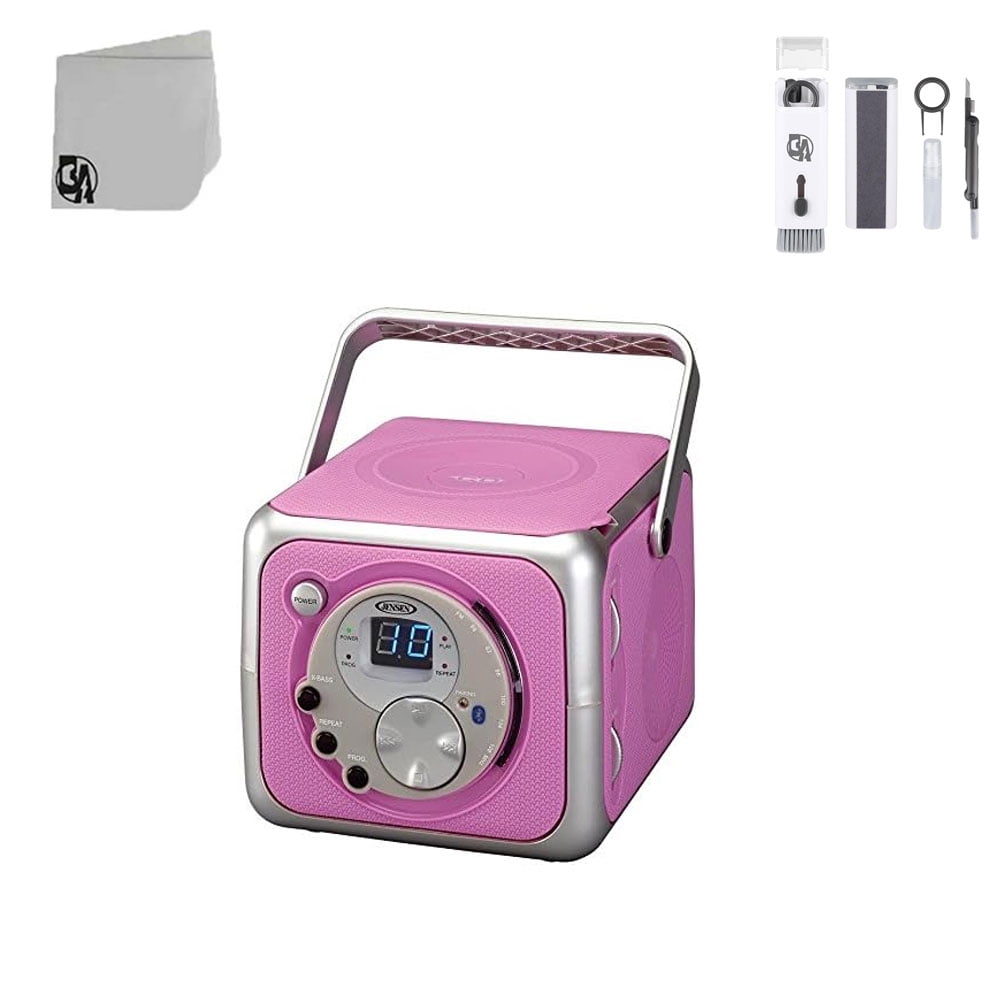 Jensen CD-555 Pink CD Bluetooth Boombox Portable Bluetooth with CD ...