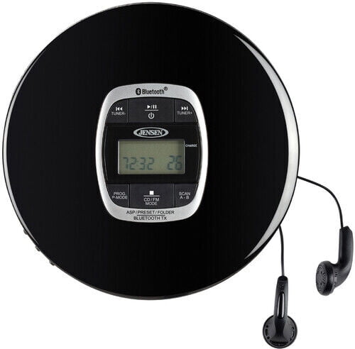 Jensen CD-60R-BT Portable CD Player Bluetooth FM Radio 60 Second Anti ...