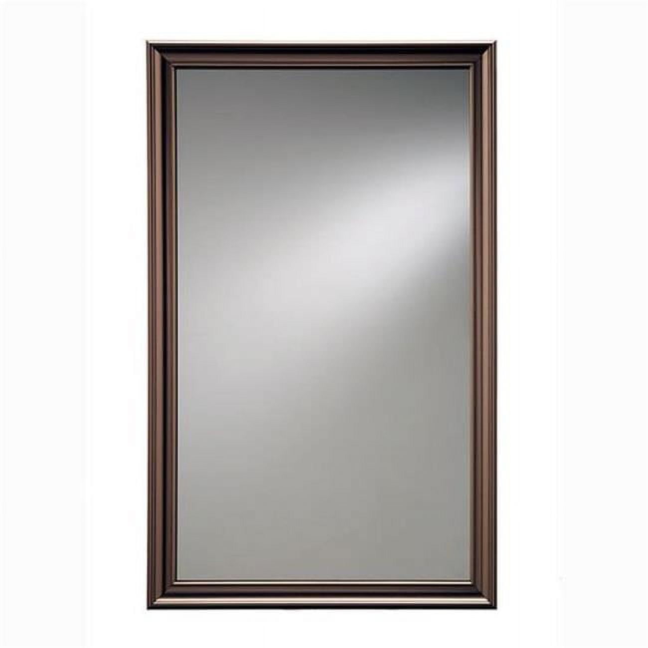 Jensen 14 x 24 in. Bathroom Wall Mounted Beveled Mirror, Bronze Finish ...