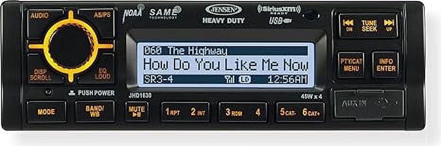 Jensen JHD1630B Heavy Duty AM, FM, WB, iPod, and iPhone, Vehicle Rugged ...