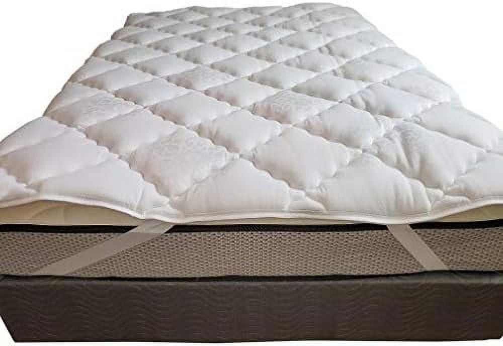 Jensen Luxury Pillow Top Mattress Pad | Thick 2" Mattress Topper | Bed ...