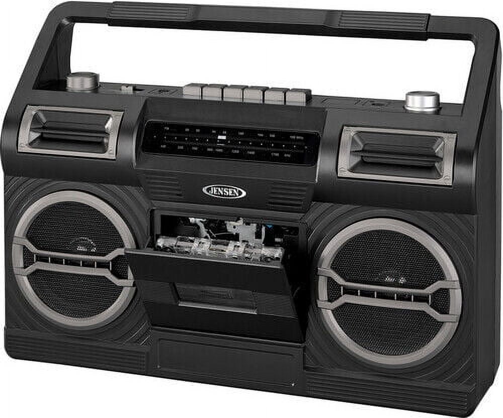Jensen MCR-500 Portable Boombox Cassette Player, Black - Walmart.com