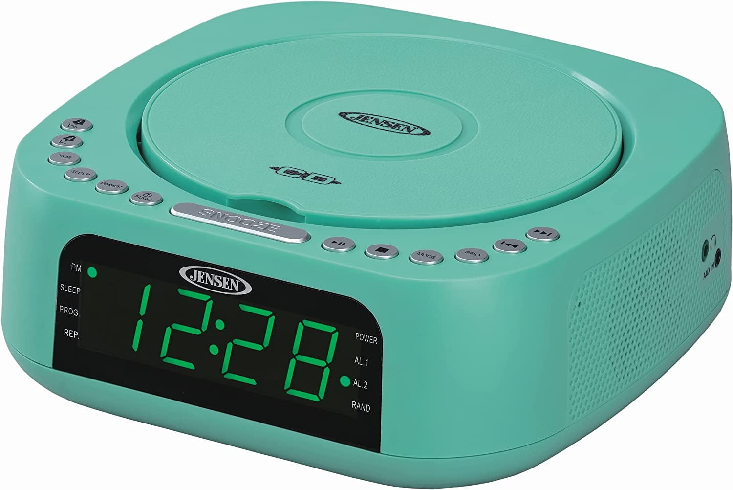 Jensen Modern Home Audio CD Player Tabletop Stereo Dual Digital Alarm ...