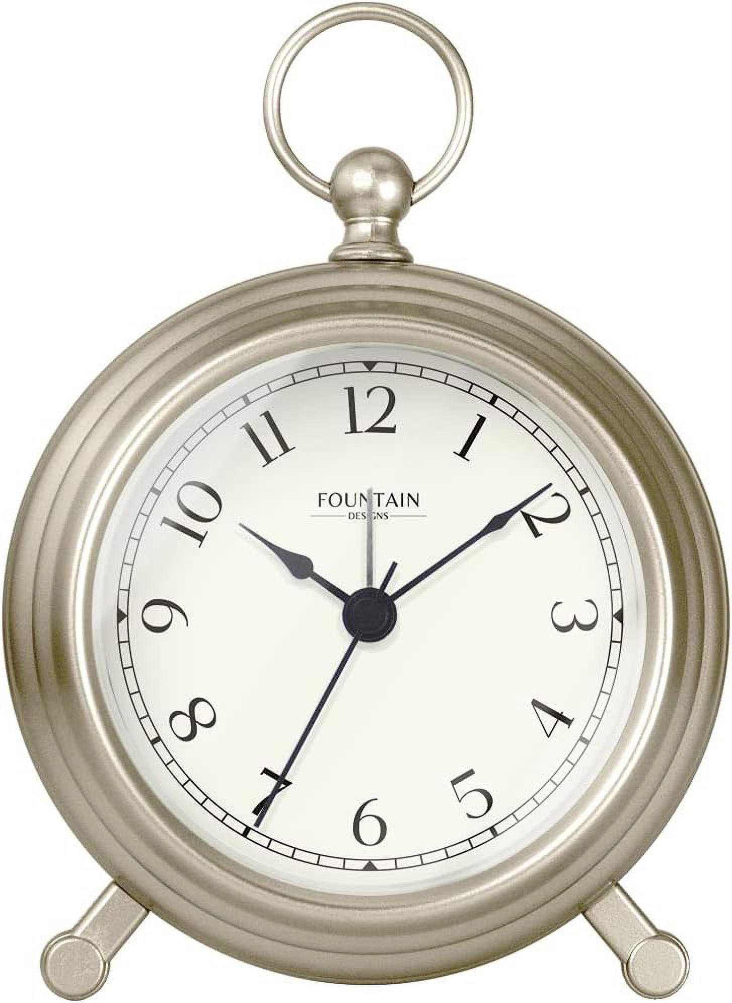 Jensen Pocket Watch Alarm Clock - Silent Non Ticking, Modern Farmhouse ...