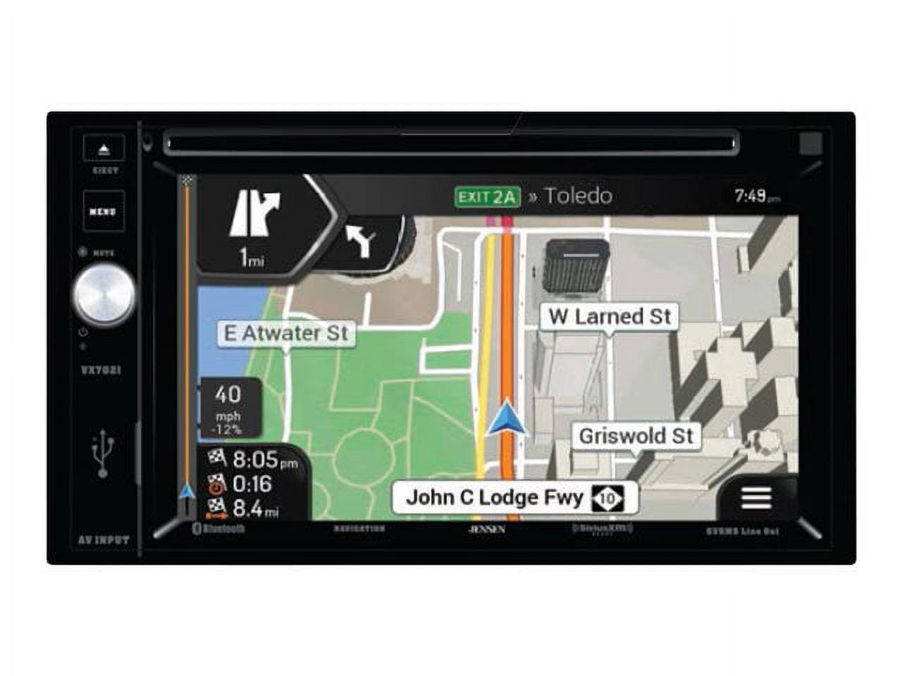 Jensen VX7021 - Navigation system - display - 6.2" - touch screen - in ...
