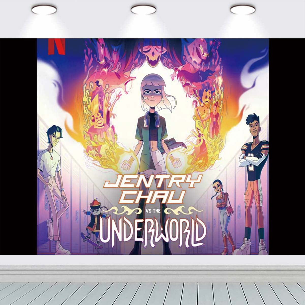 Jentry Chau vs The Underworld school Backdrop Party Supplies Taspestry ...