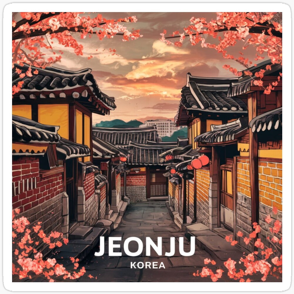Jeonju,Korea Sticker Phone Decal Water Bottle Stickers Car Decals ...