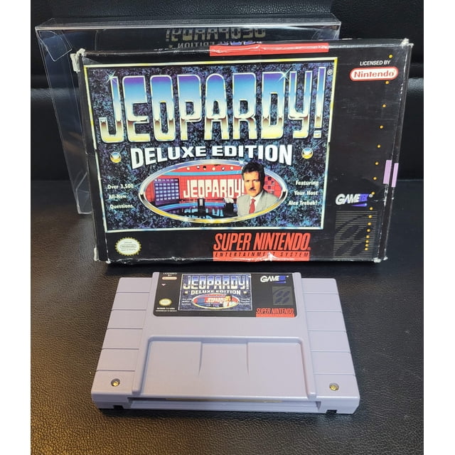 Jeopardy Deluxe Edition (SNES) - Super Nintendo Ent. Great Condition ...