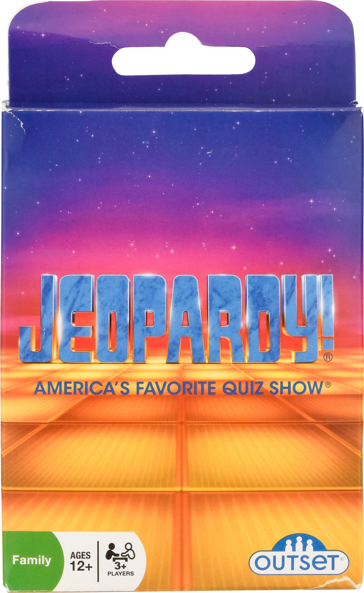 Jeopardy Hang Tab Card Game - Outset Media Jeopardy! Family Card Game ...