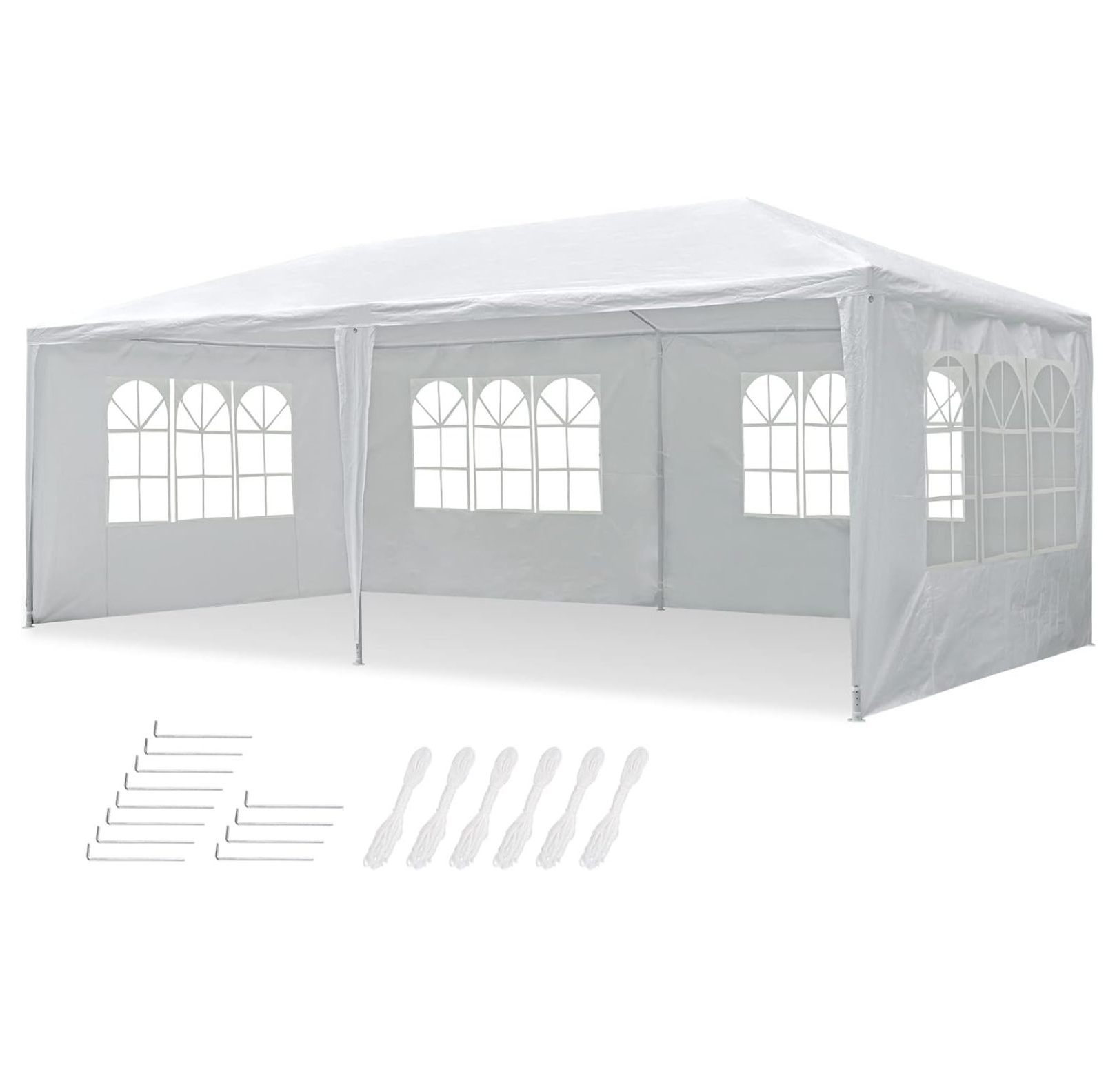 JepoIA 10'x20' White Outdoor Wedding Party Patio Enclosed Canopy Tent w ...