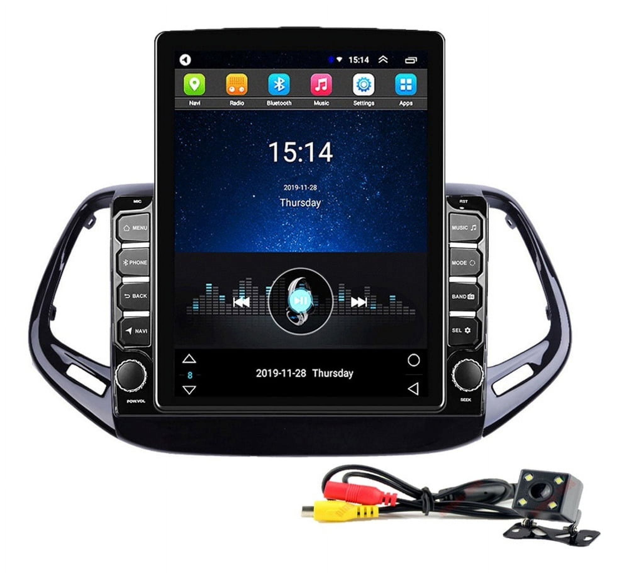 Jepp Compass 2017-21 Type Tesla Android Carplay stereo - Walmart.com