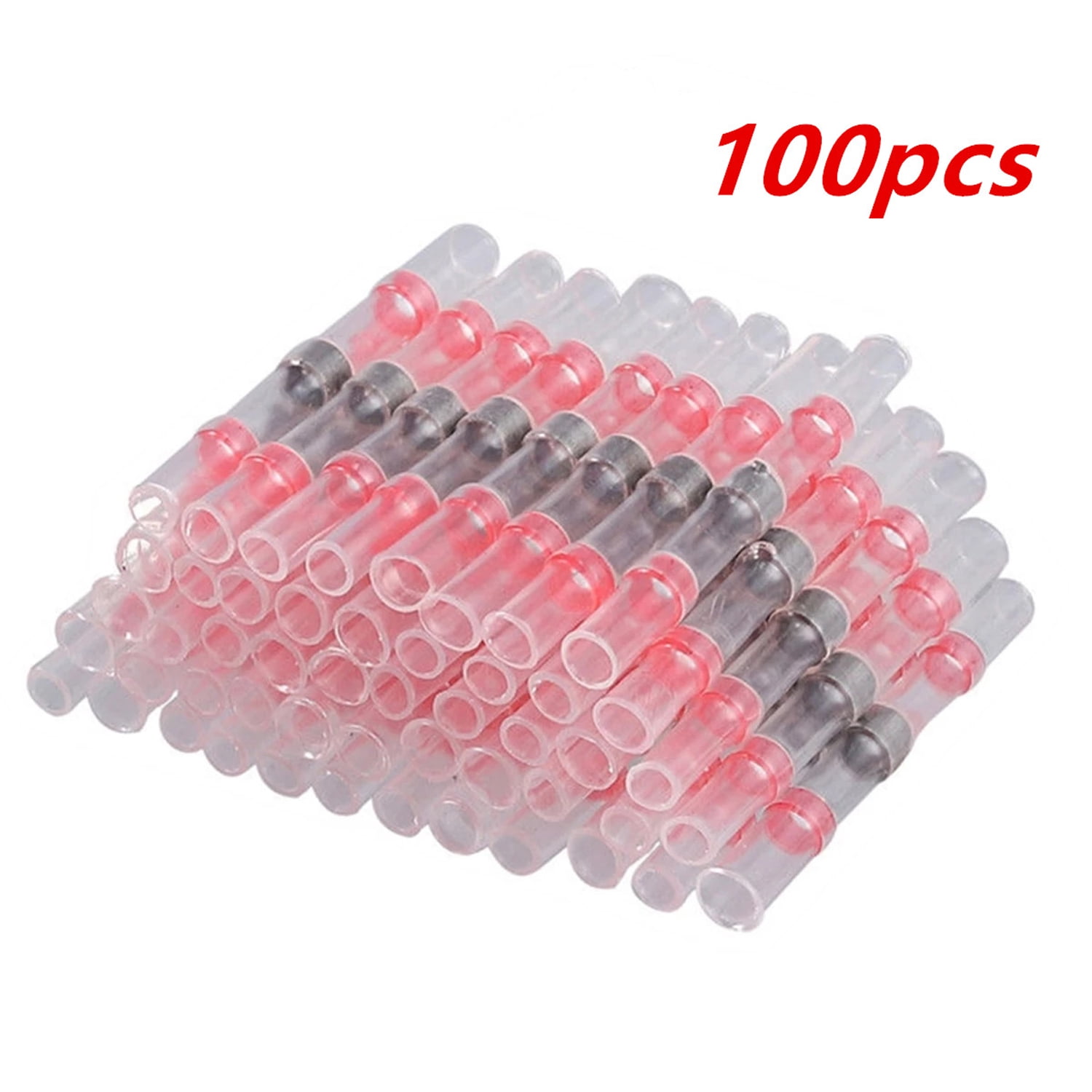 Jerbor 100Pcs Solder Seal Sleeve Wire Connectors, Heat Shrink Butt ...