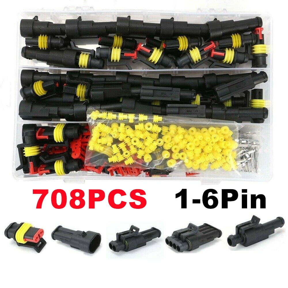 Jerbor 708Pcs Auto Car Waterproof Electrical Wire Cable Harness ...