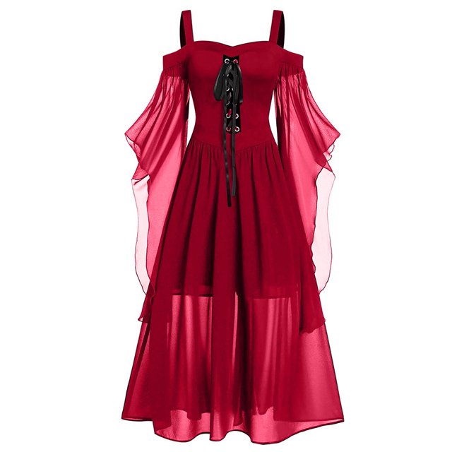 Jerdar Halloween Costume Womens Gothic Witch Medieval Dress Plus Size ...