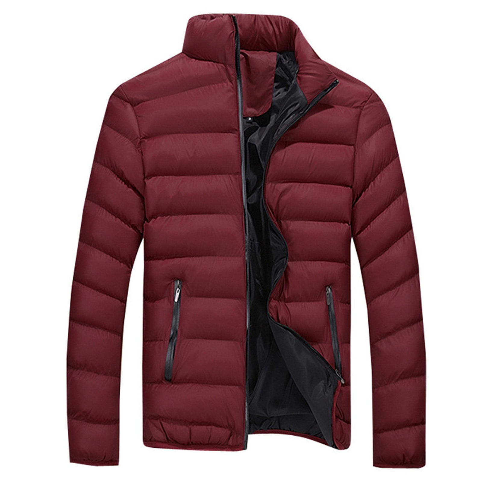Jerdar Mens Winter Coats Men Winter Warm Slim Fit Thick Bubble Coat ...