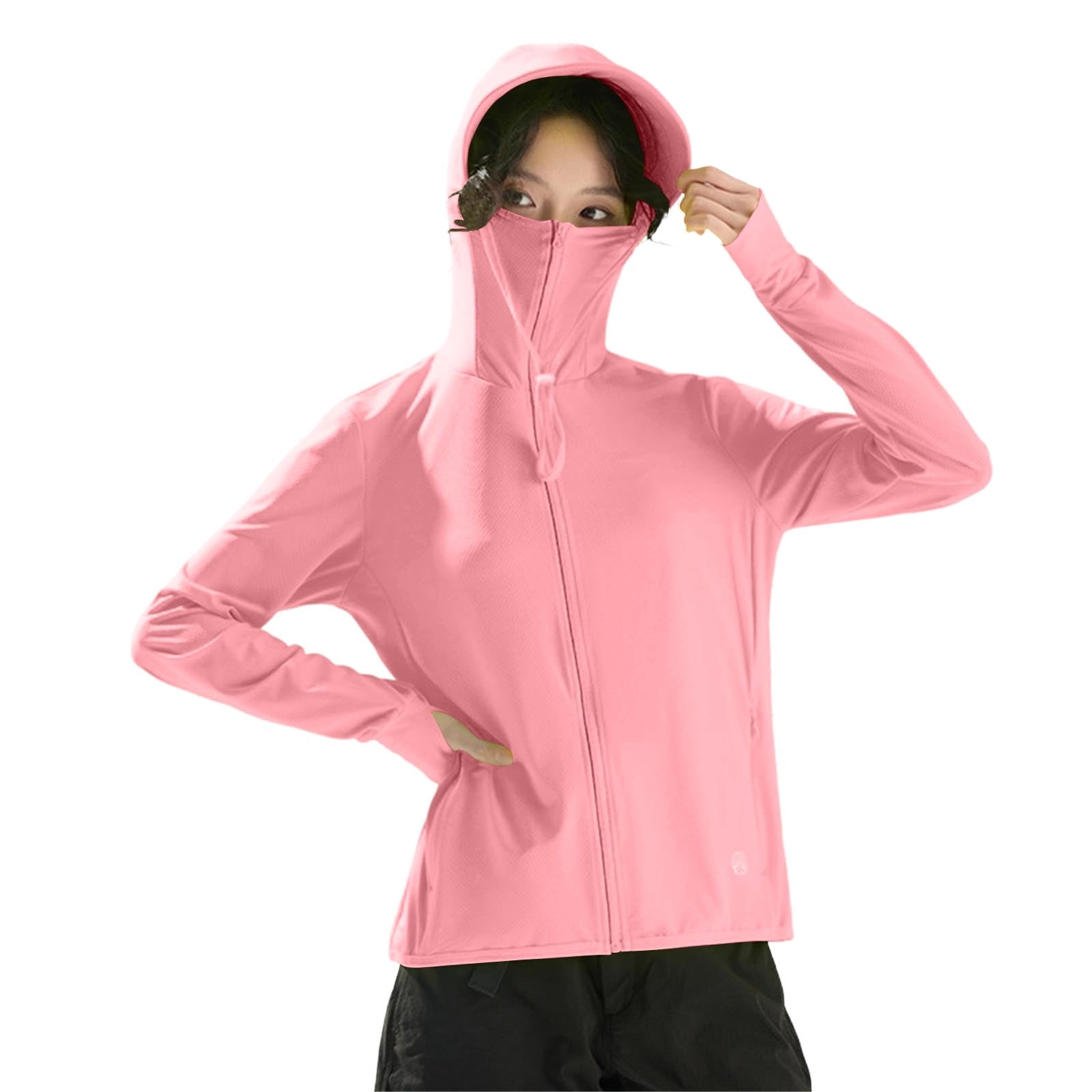 Jerdar Women's UPF 50+ Sun Protection Hoodie Jacket Full Zip Lace Silk ...