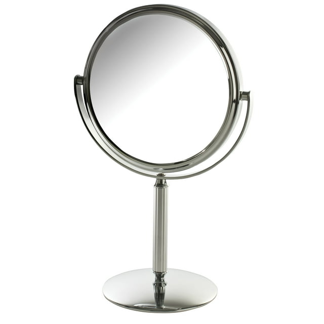 Jerdon 5 inch Diameter Table Top Mirror, 5X-1X Magnification, Chrome ...