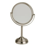 Jerdon 6 inch Diameter Tabletop Makeup Mirror, 10X-1X Magnification ...