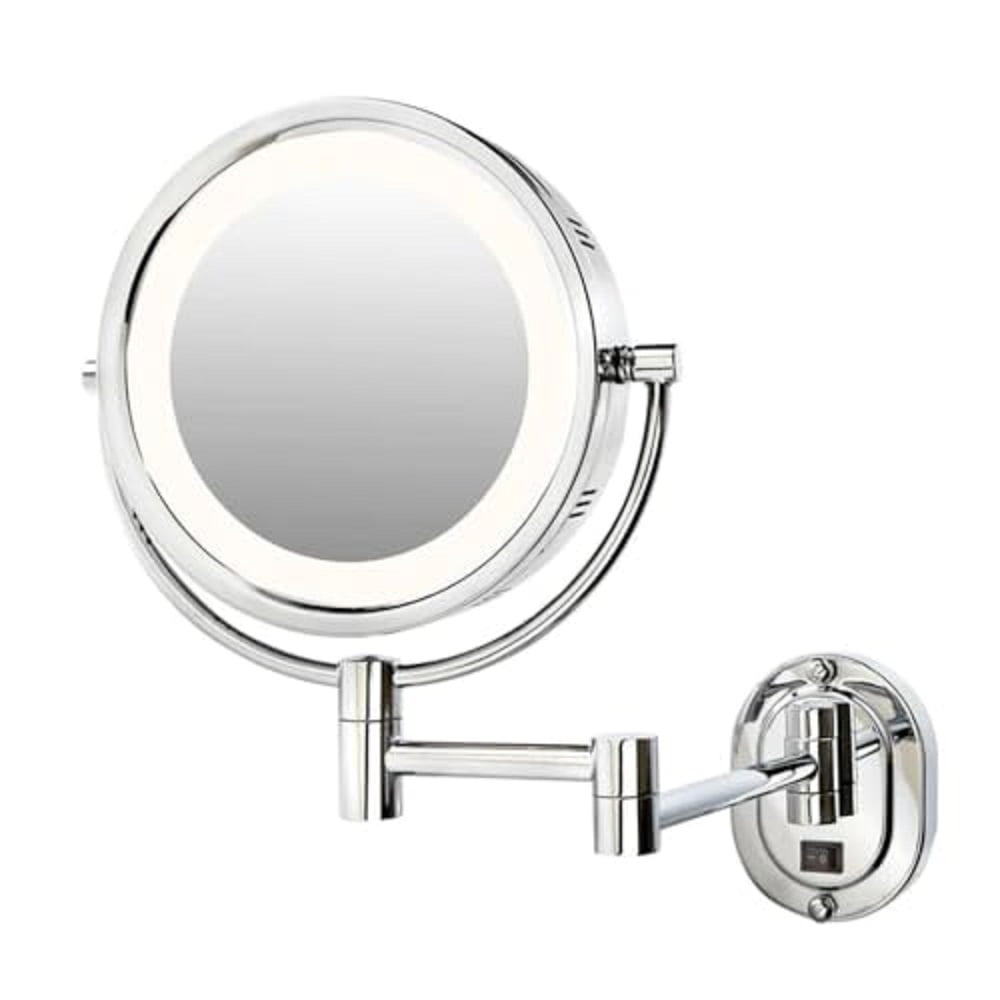 Free Shipping! Jerdon 8-inch Diameter Lighted Makeup Mirror, 5X-1X ...