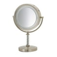 Jerdon Lighted Tabletop Makeup Mirror - Halo Lighted Makeup Mirror with ...