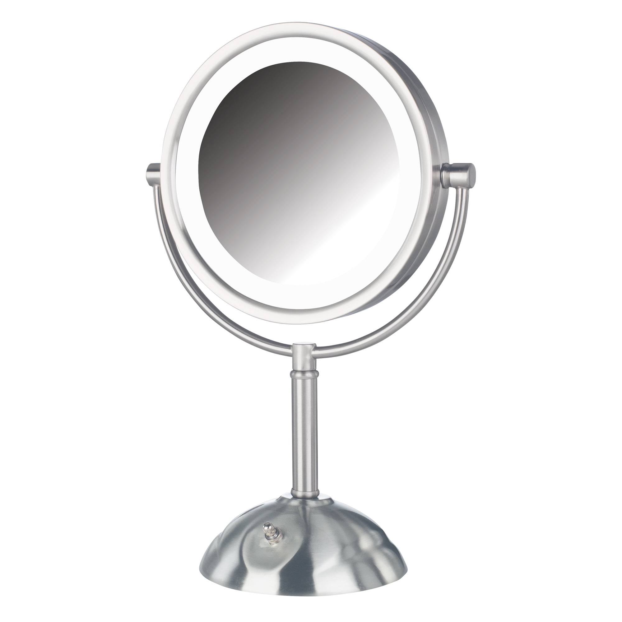 Jerdon Lighted Tabletop Makeup Mirror - 1X and 8X Magnification ...