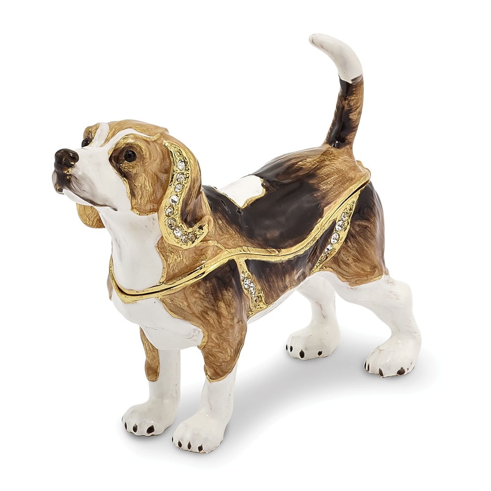Jere Luxury Giftware Bejeweled BEAUREGARD Beagle Pewter and Enamel ...