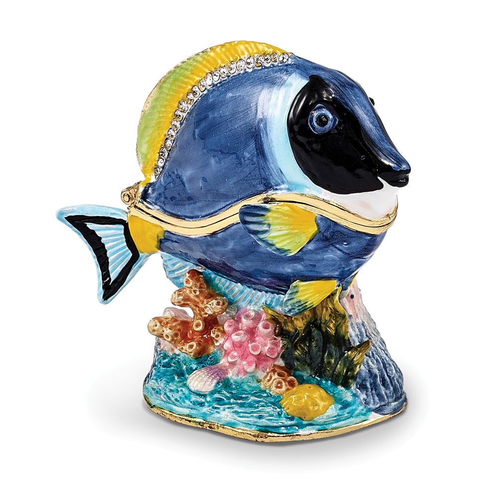 Jere Luxury Giftware Bejeweled BLAKE Blue Tang Fish Pewter and Enamel ...