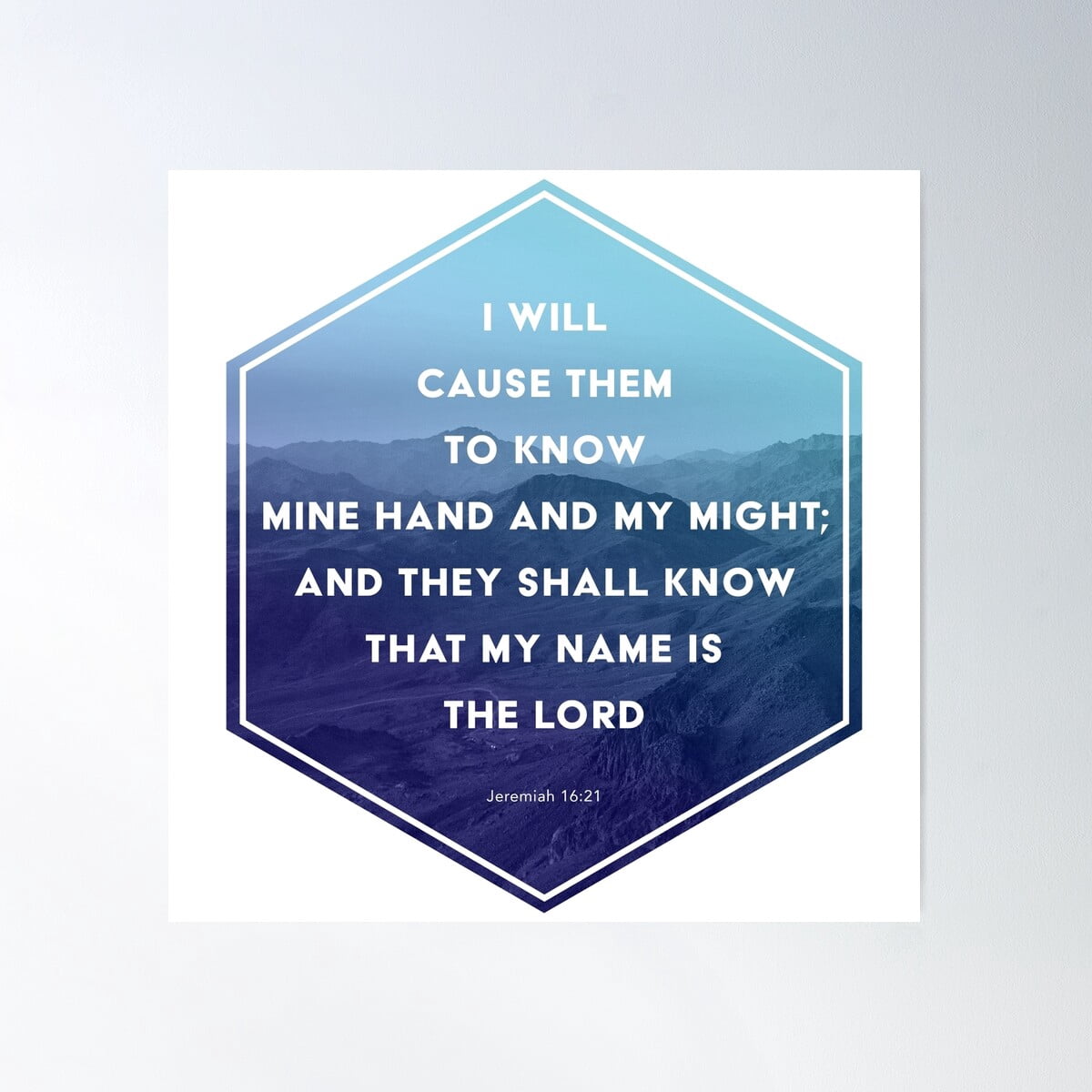 Jeremiah 16:21 Poster Wall Art, Modern Wall Decor For Living Room ...