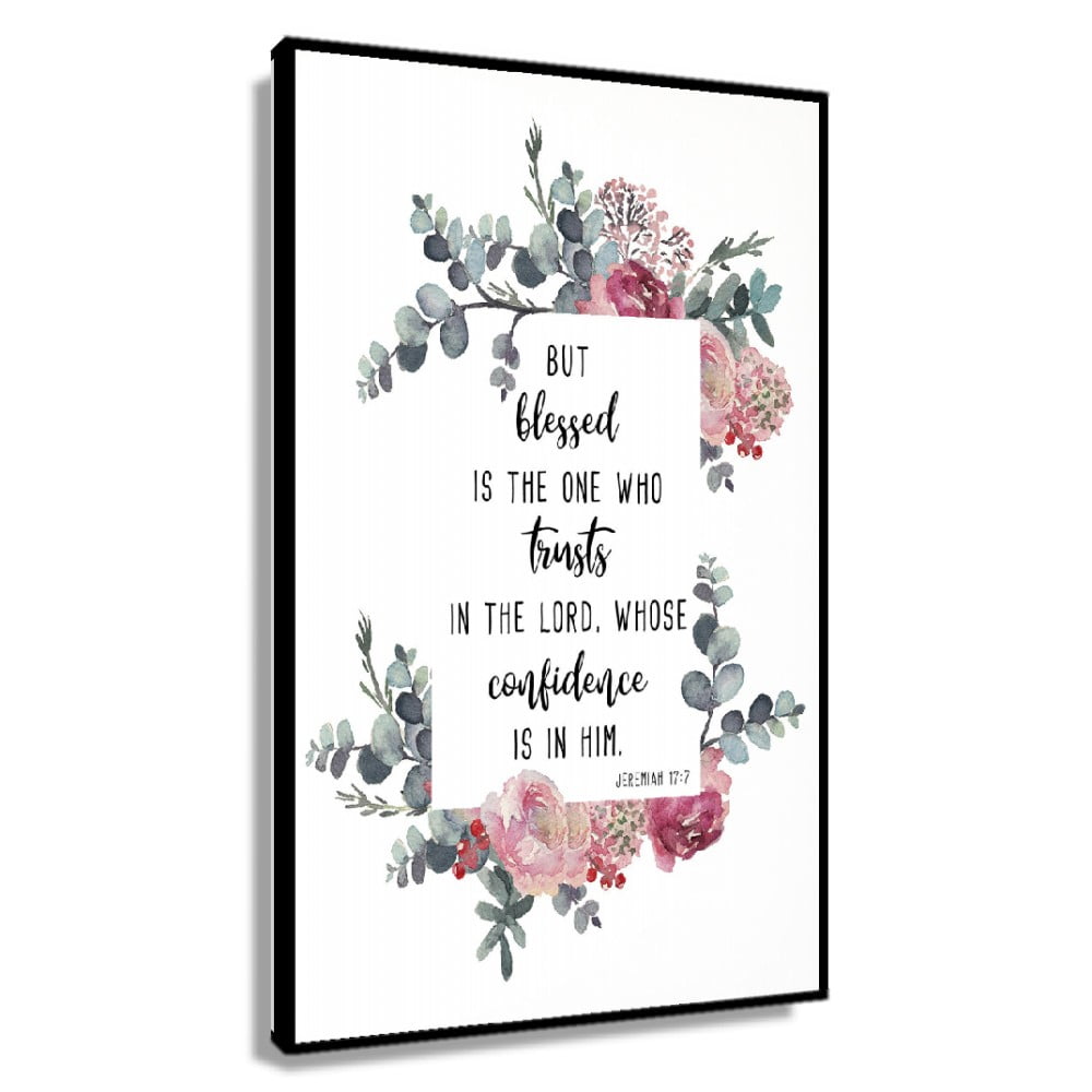 Jeremiah 17 7, Bible Verse Wall Art, Floral Christian Printable Wall ...