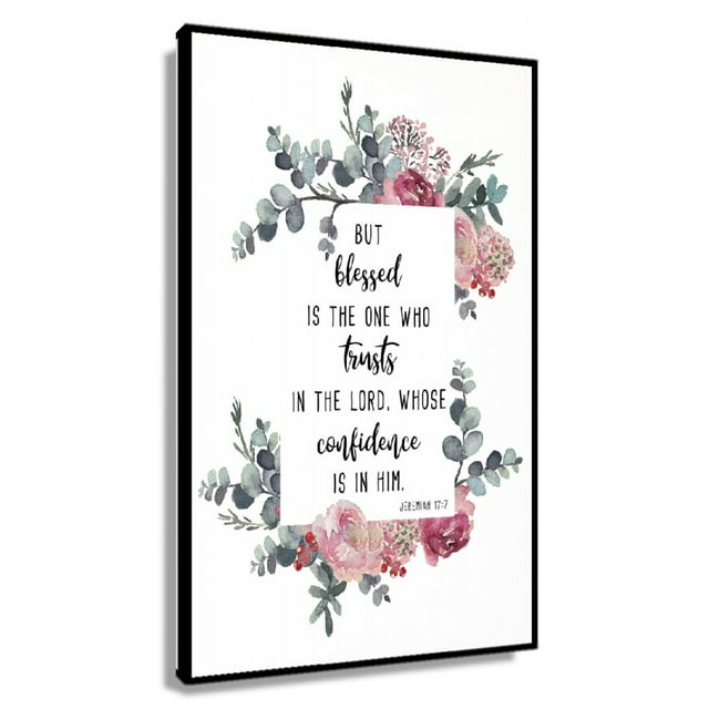Jeremiah 17 7, Bible Verse Wall Art, Floral Christian Printable Wall ...