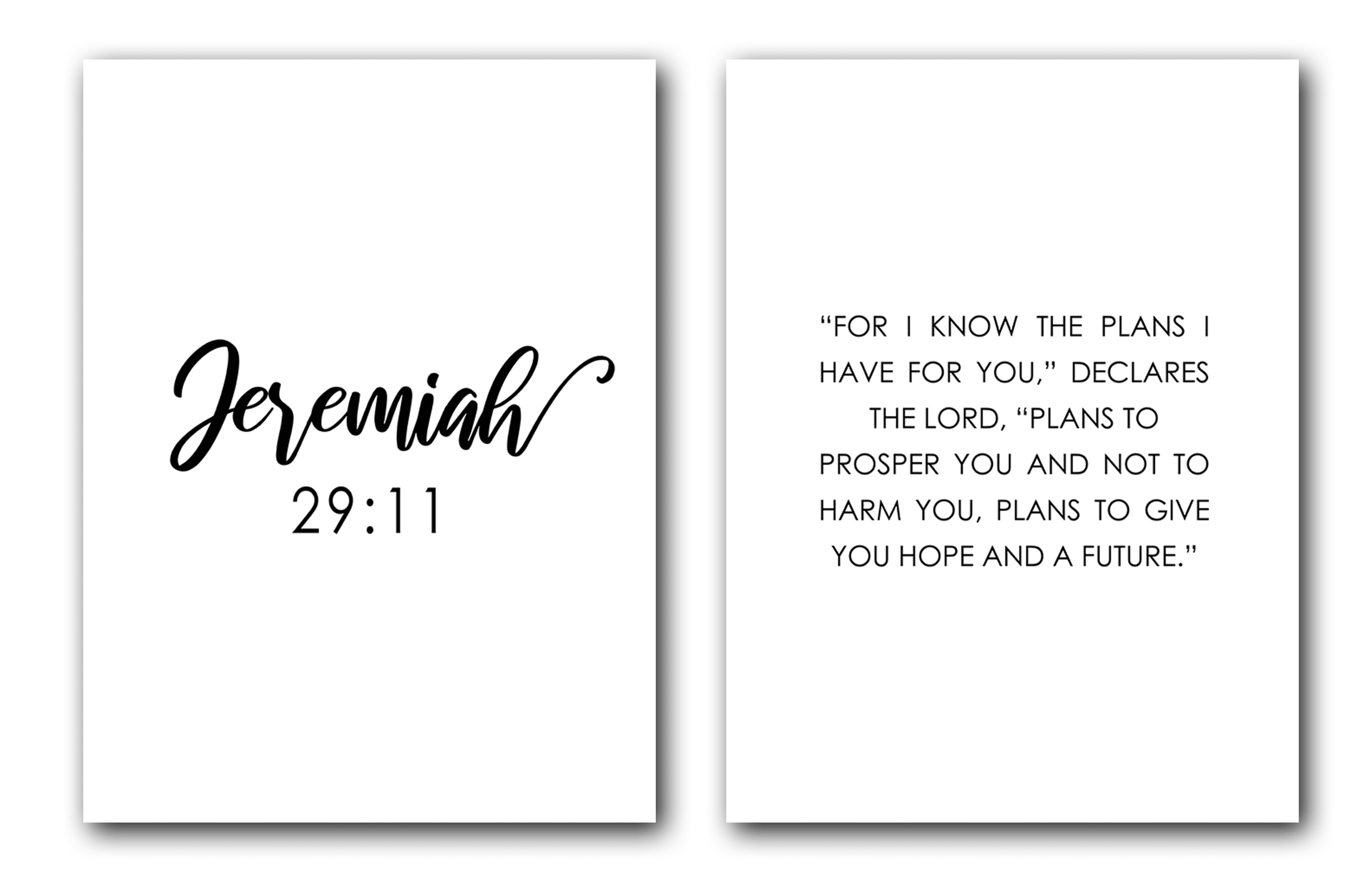 Jeremiah 29 11 Quote Jeremiah 29:11 Bible Verse Wall Art, Modern