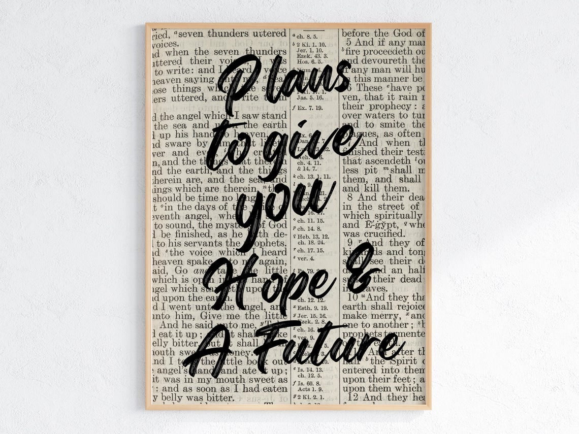 Jeremiah 29:11 Bible Verse Wall Art, Minimalist, Christian Modern ...