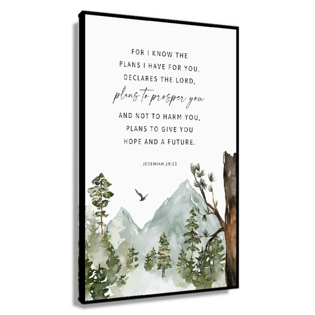 Jeremiah 29 11 Bible Verse Wall Art Printable Scripture Christian Gifts Landscape Wall Art ...