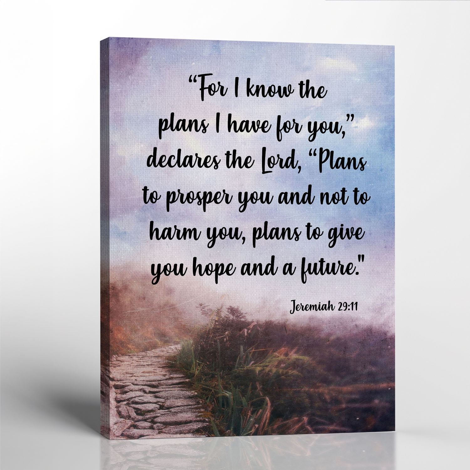 Jeremiah 29 11 Canvas Print, Jermiah 29 11 Wall Art, For I know the ...