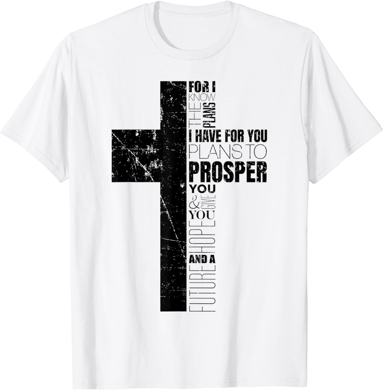 Jeremiah 29:11 Christian Bible Verse Gifts Cross Religious T-Shirt ...