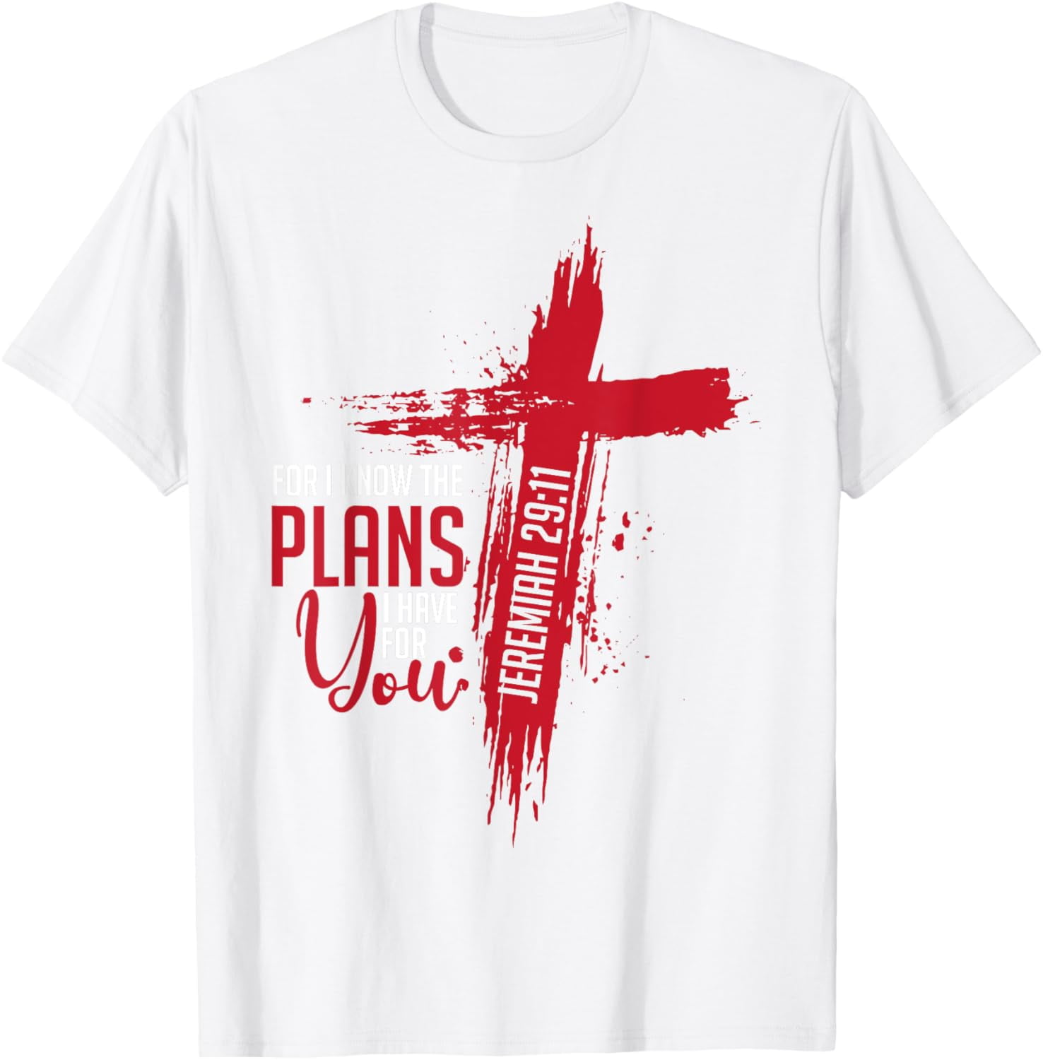 Jeremiah 29:11 Christian Religious Bible Verse Cross T-Shirt - Walmart.com