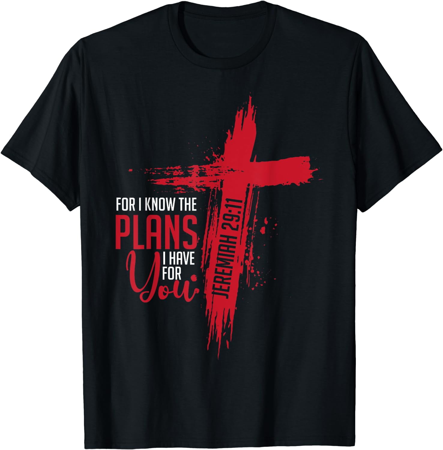 Jeremiah 29:11 Christian Religious Bible Verse Cross T-Shirt - Walmart.com
