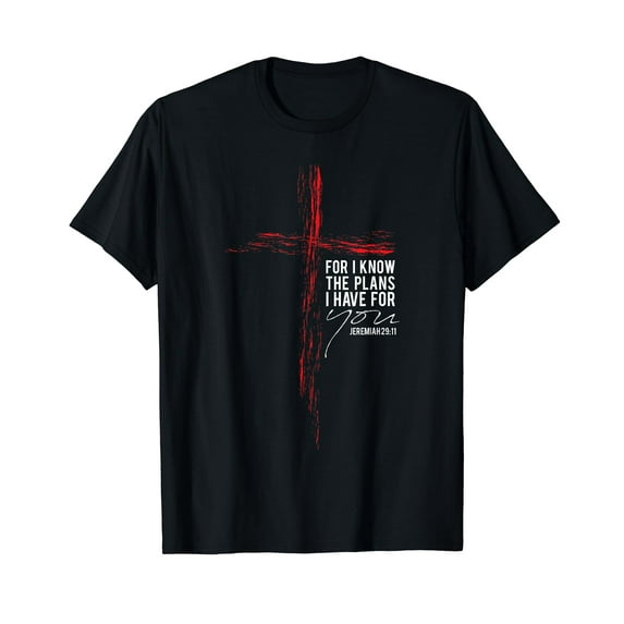 Jeremiah 29:11 Christian Religious Bible Verse Gifts Cross T-Shirt ...