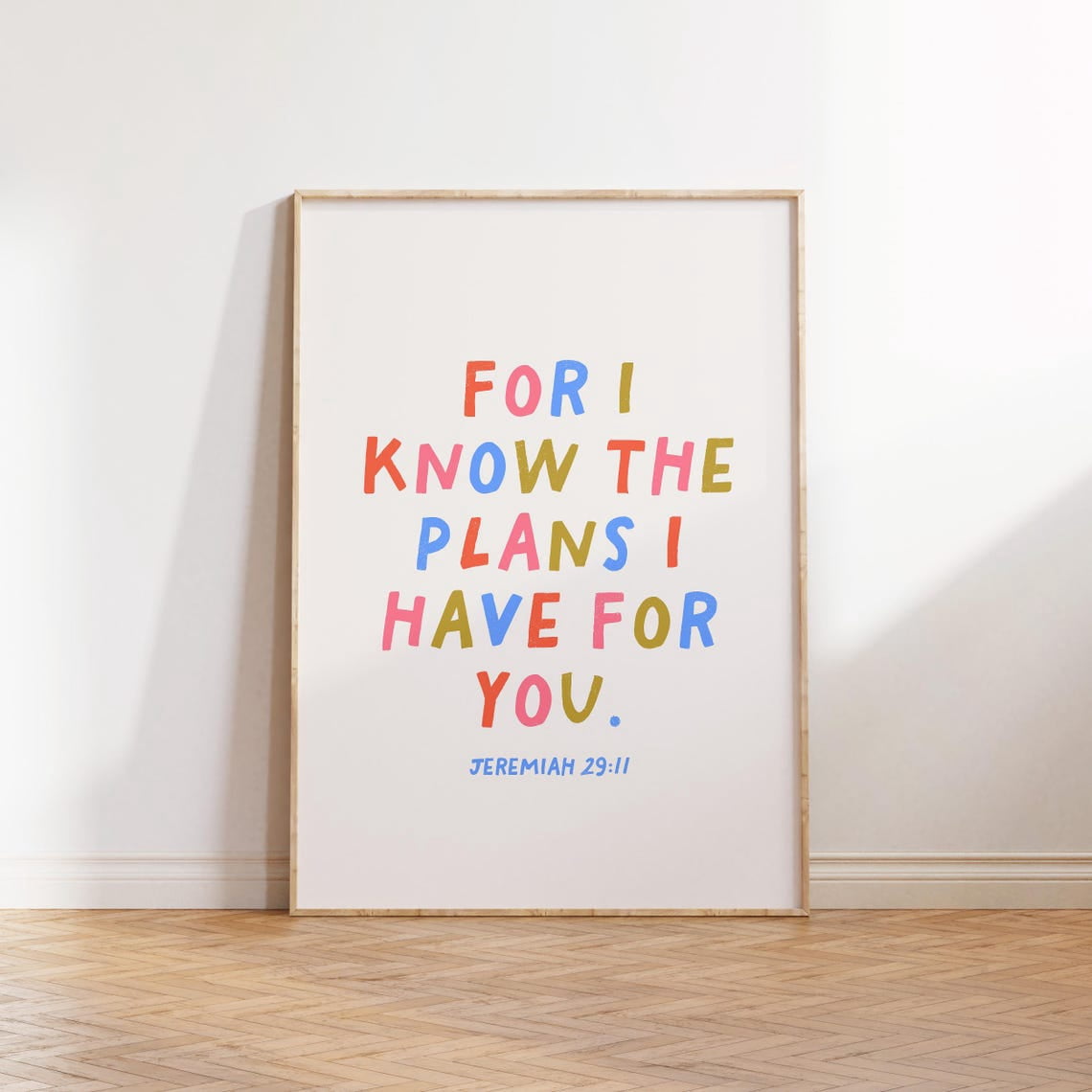 Jeremiah 29:11 Christian Wall Art Bible Verse Wall Art Minimalist ...