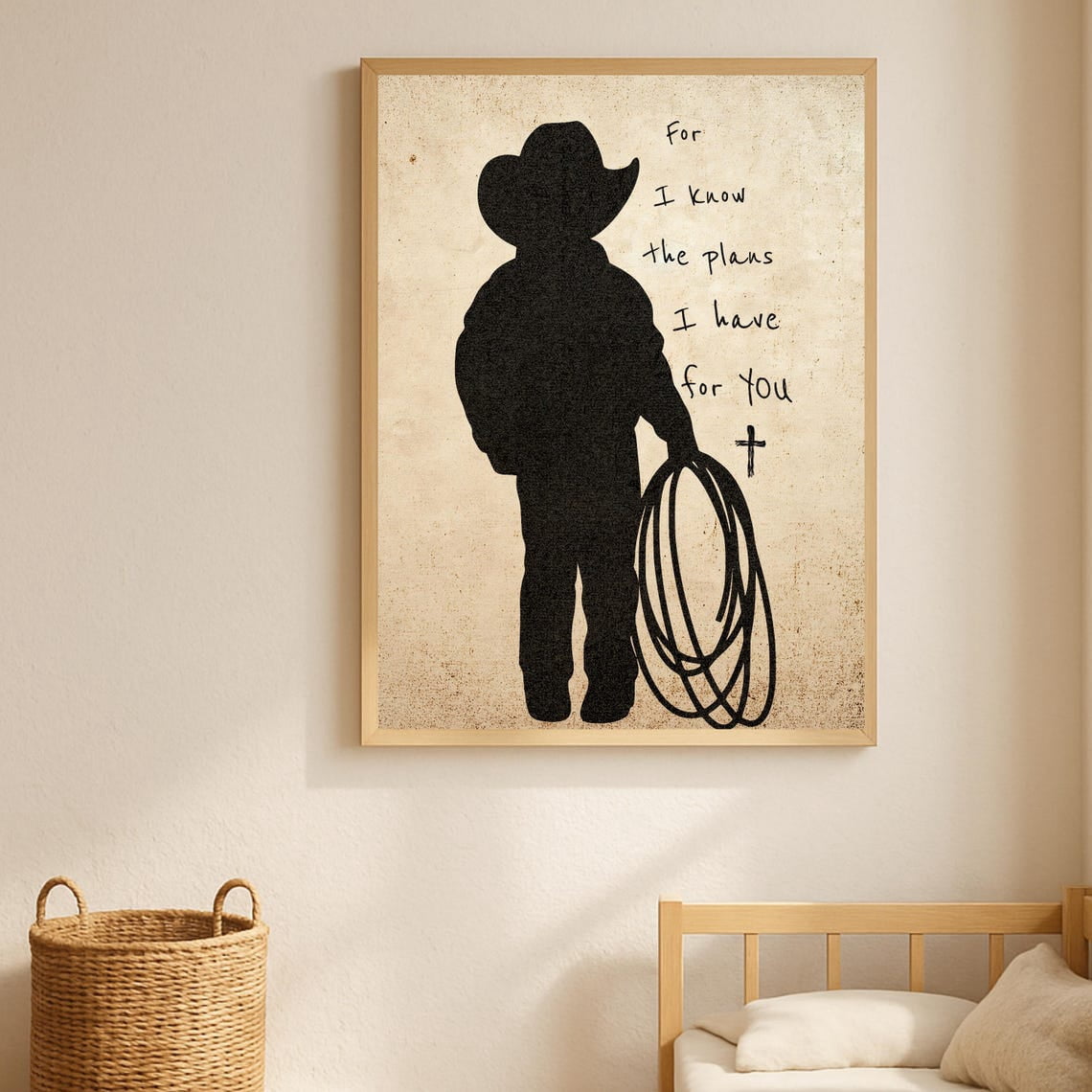 Jeremiah 29:11 Cowboy Bible Verse Print, Unframed Paper Poster 16x20in ...