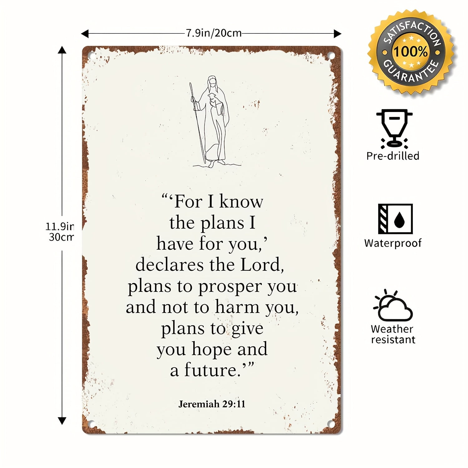 Jeremiah 29:11 Hope And Future ProphecyRetro Metal Tin Sign Vintage ...