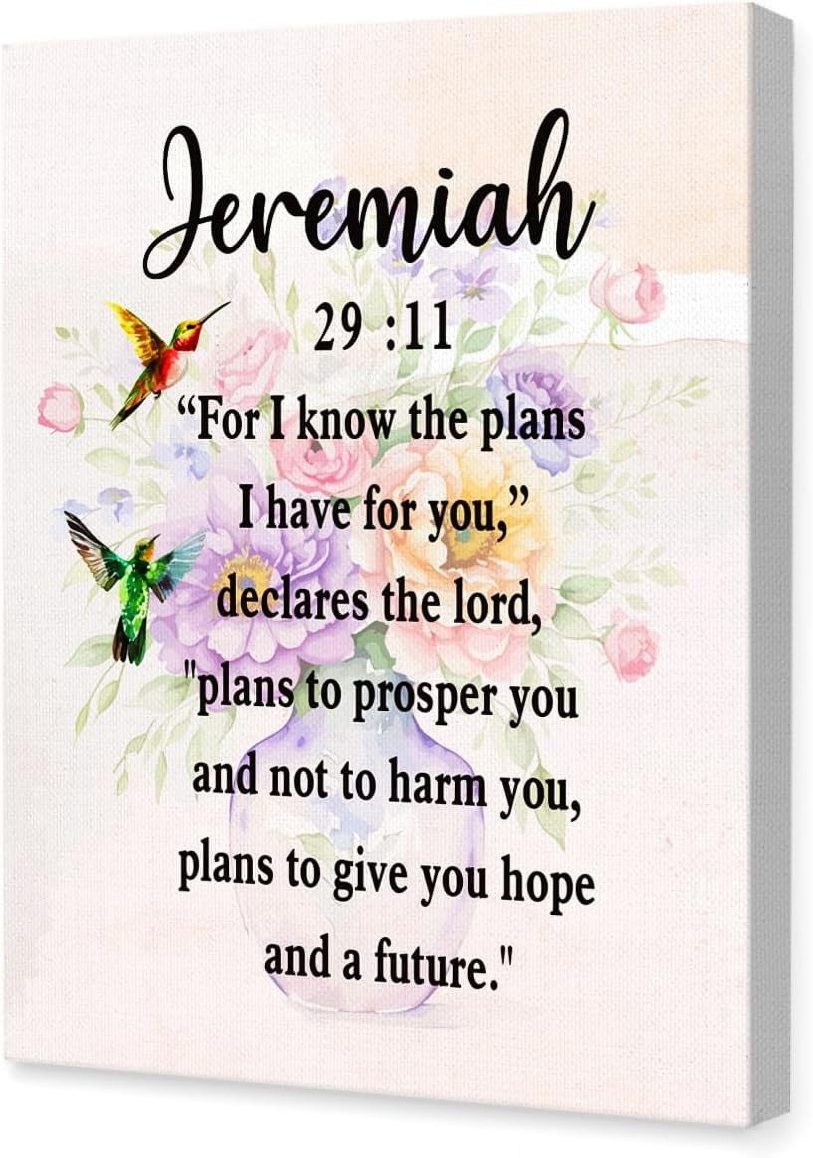 Jeremiah 29:11 for I Know the Plans I Have for You Wall ArtChristian ...