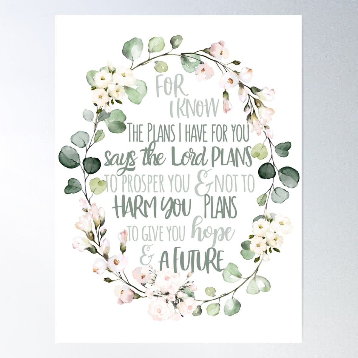 Jeremiah 29:11 For I Know The Plans I Have For You - Christian Wreath ...