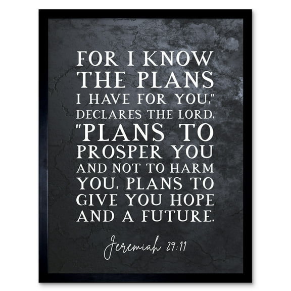 Kiloa Jeremiah 29:11 Poster Christian Scripture Wildflower Wall Art ...