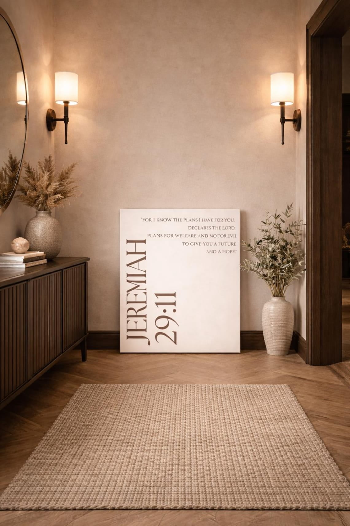 Jeremiah 29:11 Neutral Christian Scripture Art, Unframed Paper Poster ...