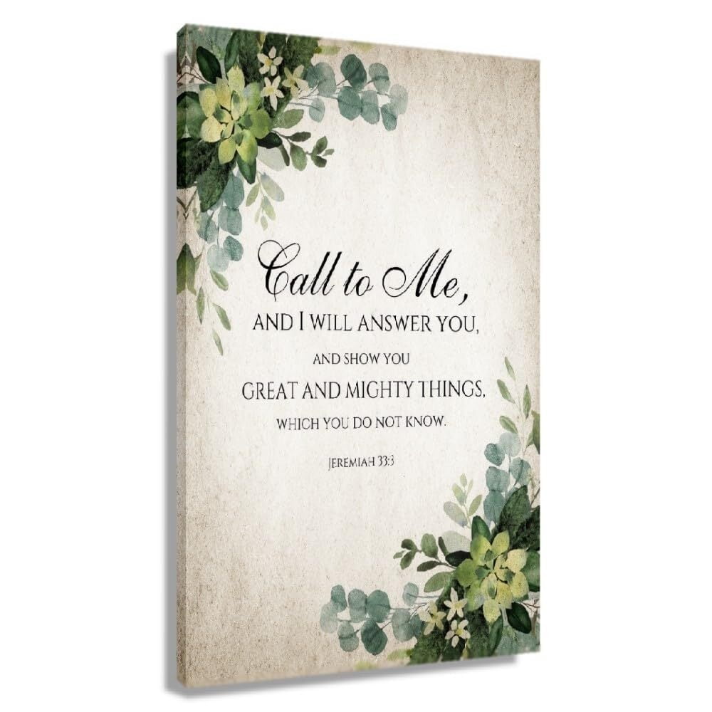 Jeremiah 33 3 Scripture Poster Bible Quote Wall Art Deco Bathroom ...