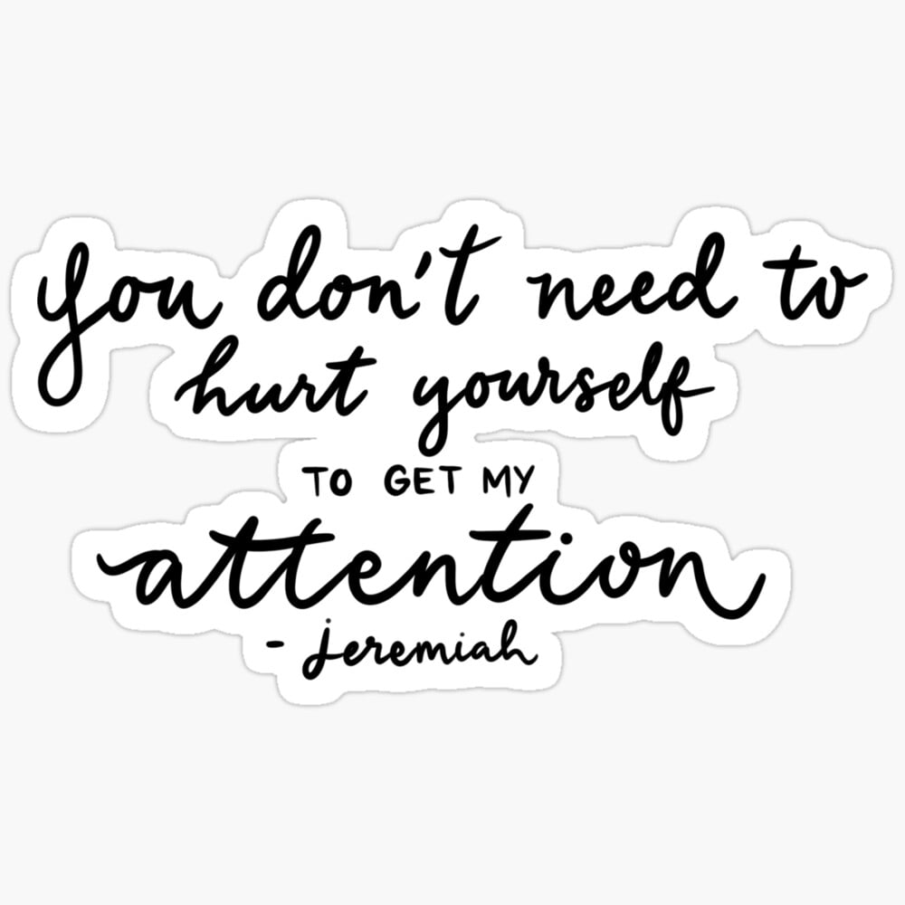 Jeremiah Quote Sticker Phone Decal Water Bottle Stickers Car Decals ...