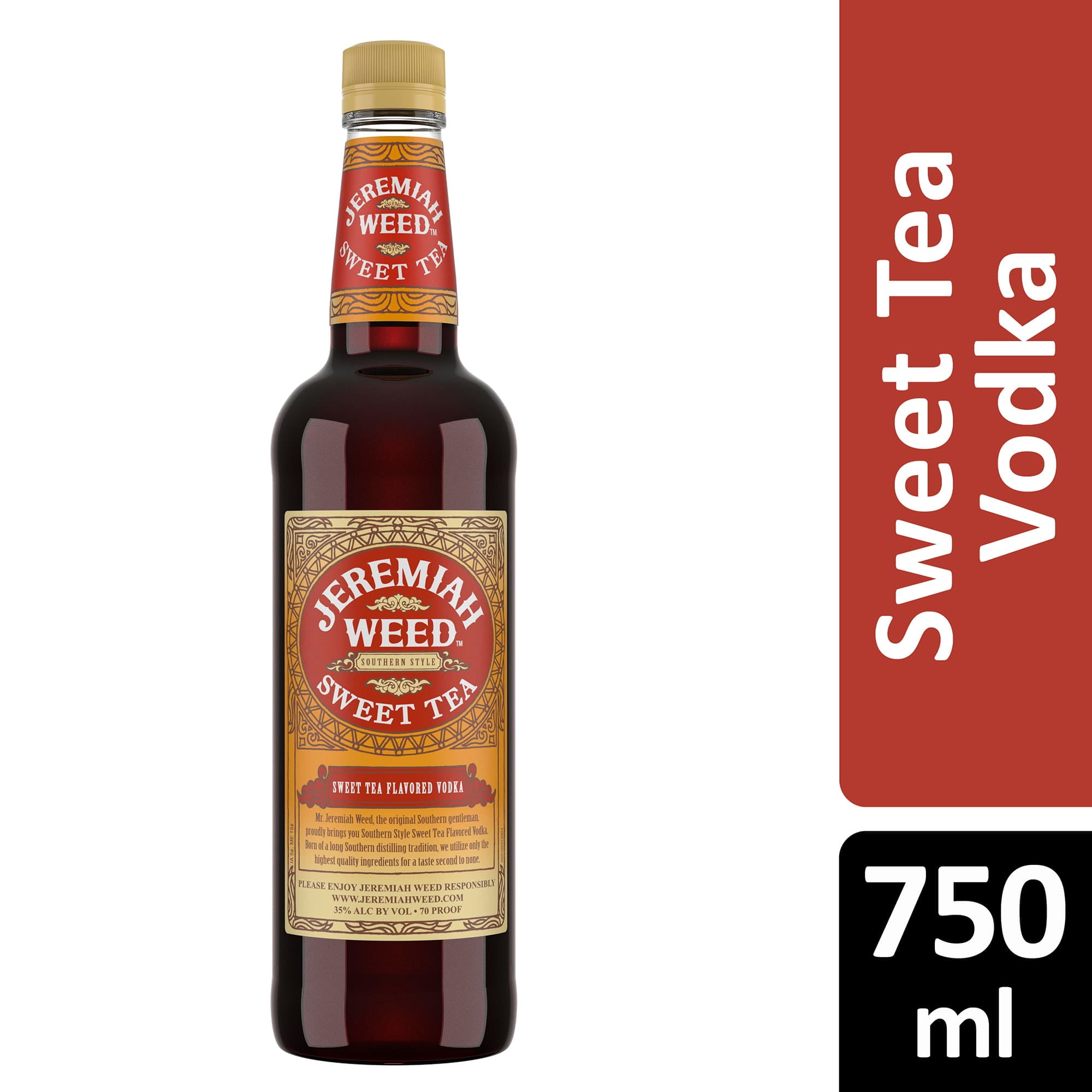 Jeremiah Weed Sweet Tea Flavored Vodka, 750 mL, 35% ABV - Walmart.com